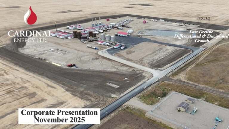 Cardinal Energy Ltd. – Focusing on the Future